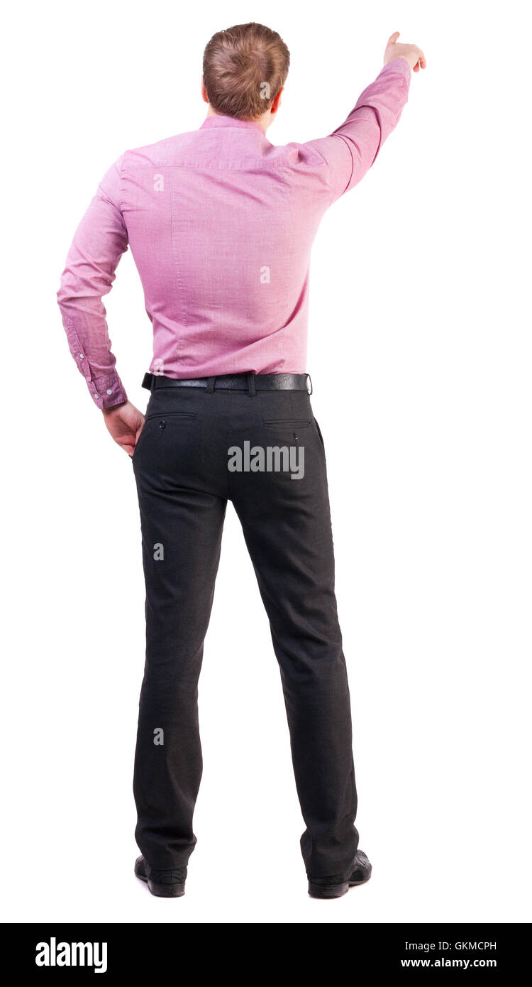 Rear view blonde casual businessman hi-res stock photography and images ...