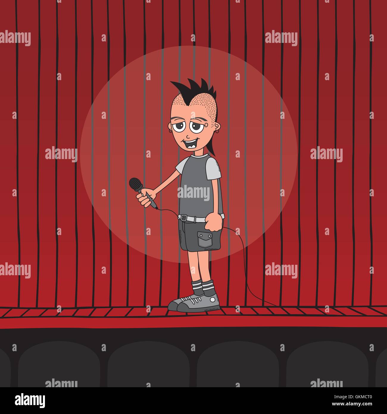 live band boy cartoon character Stock Vector Image & Art - Alamy