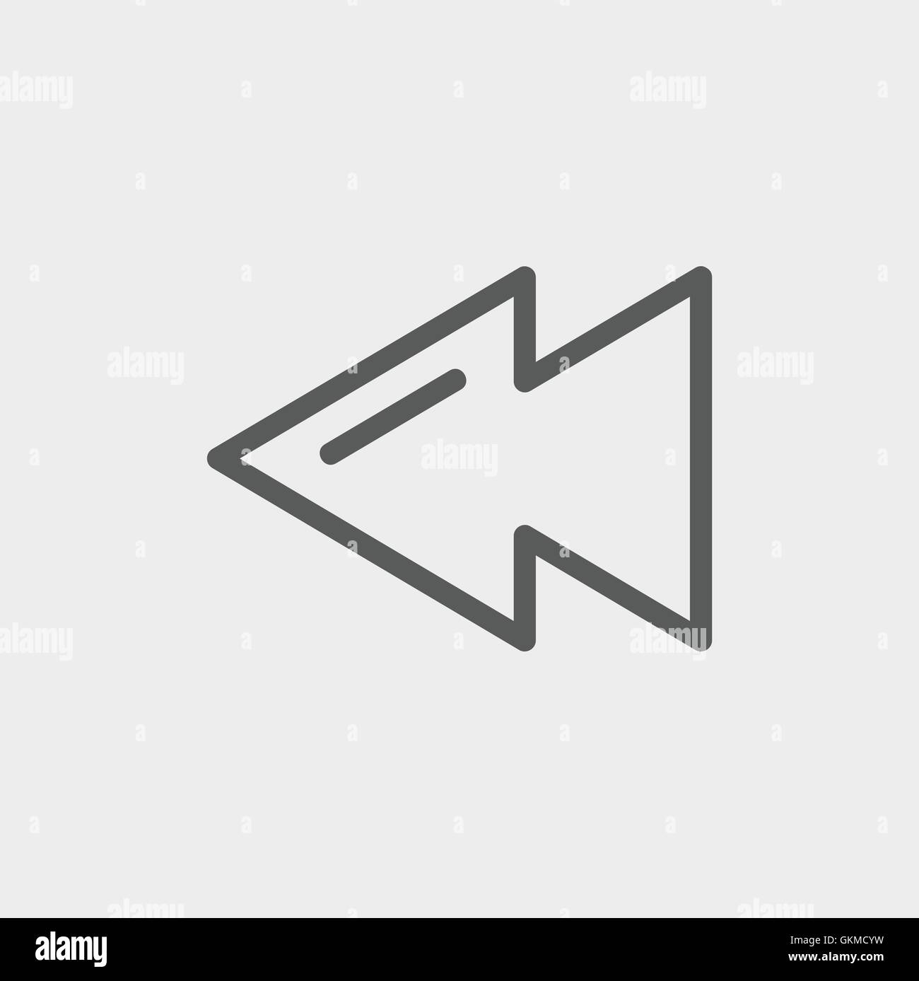 Stop button white linear Stock Vector Images - Alamy