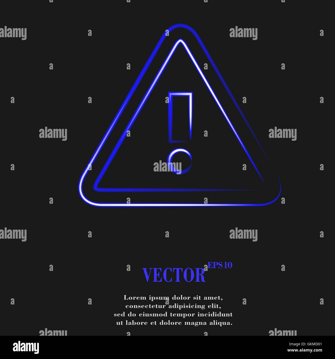 danger. exclamation mark. Flat modern web button and space for your ...