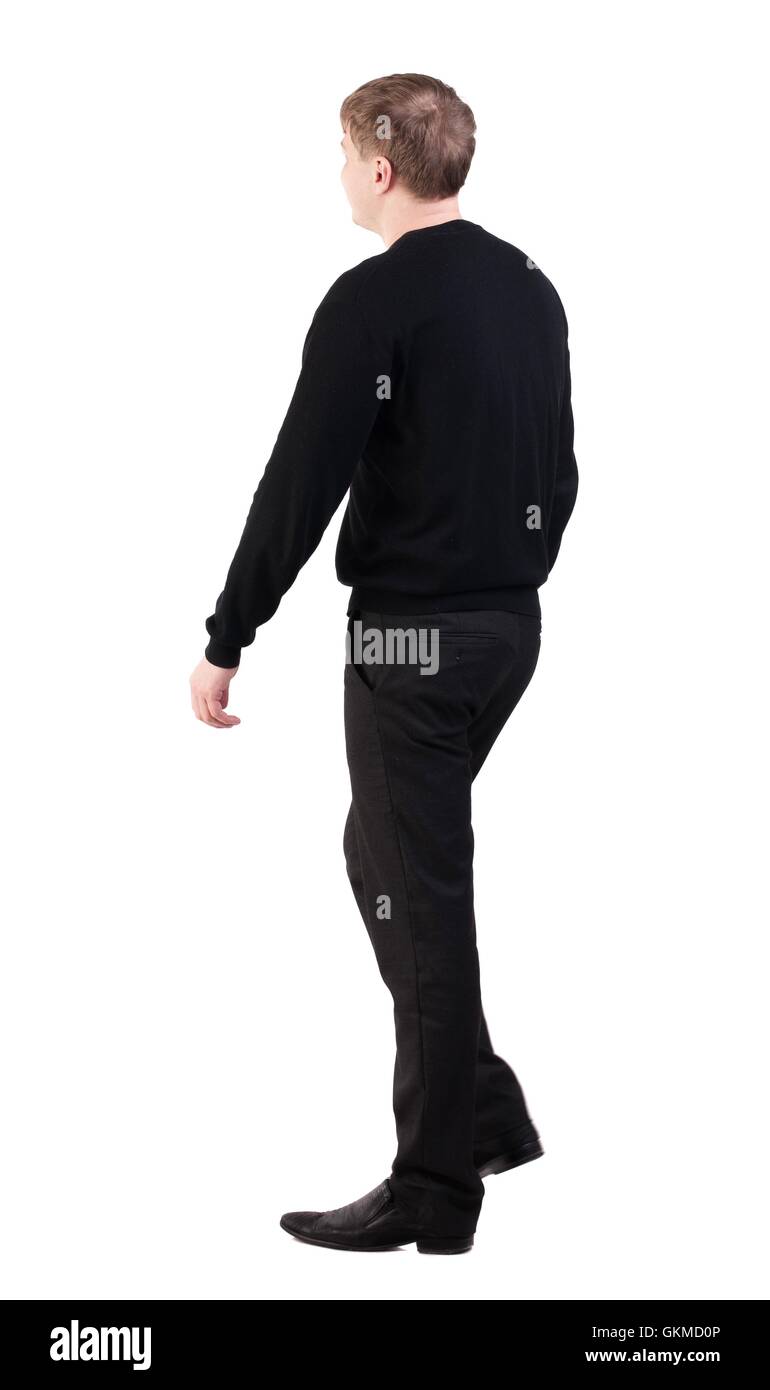 back view of walking business man Stock Photo - Alamy