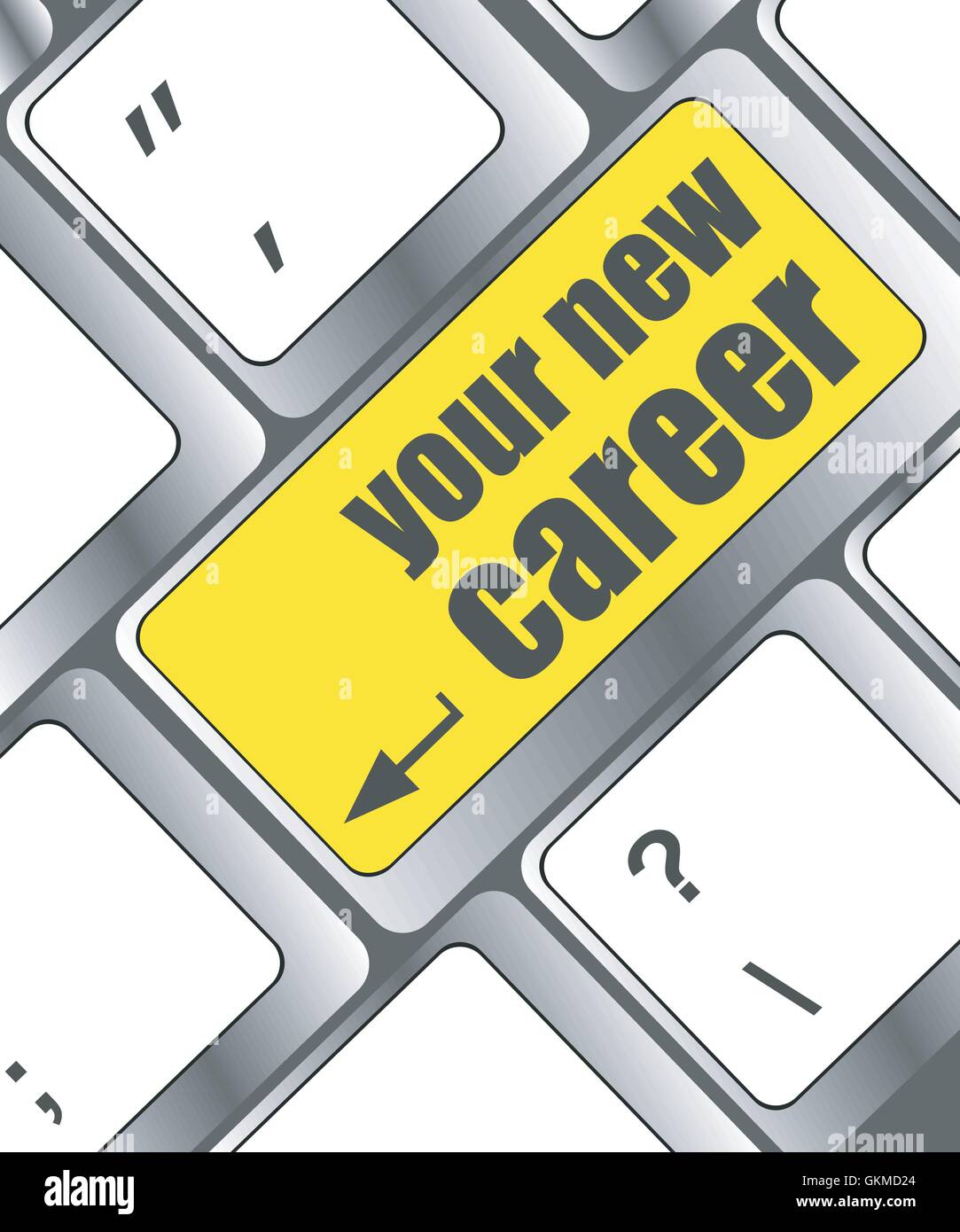 your new career button on computer keyboard key Stock Vector Image & Art - Alamy