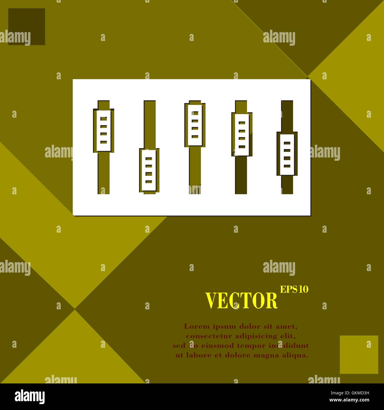 Dj console mix handles and buttons icon symbol. Trendy, modern design ...