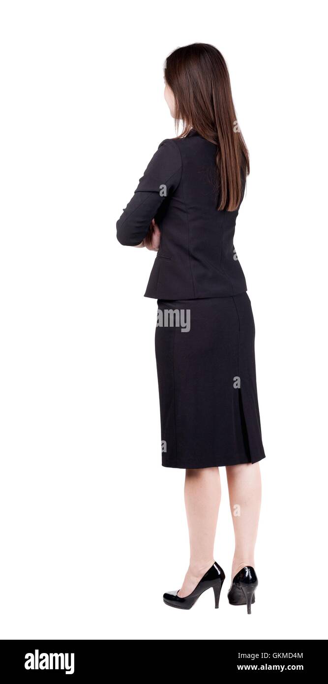 back view of thoughtful business woman contemplating Stock Photo - Alamy