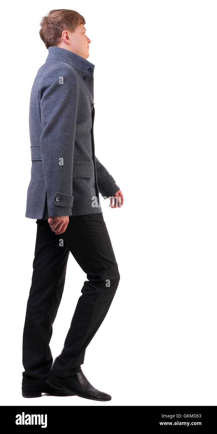 back view of walking business man Stock Photo - Alamy