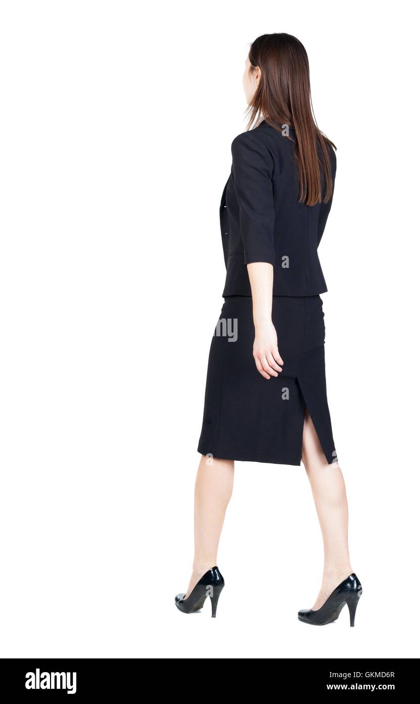 Back view caucasian woman Cut Out Stock Images & Pictures - Alamy