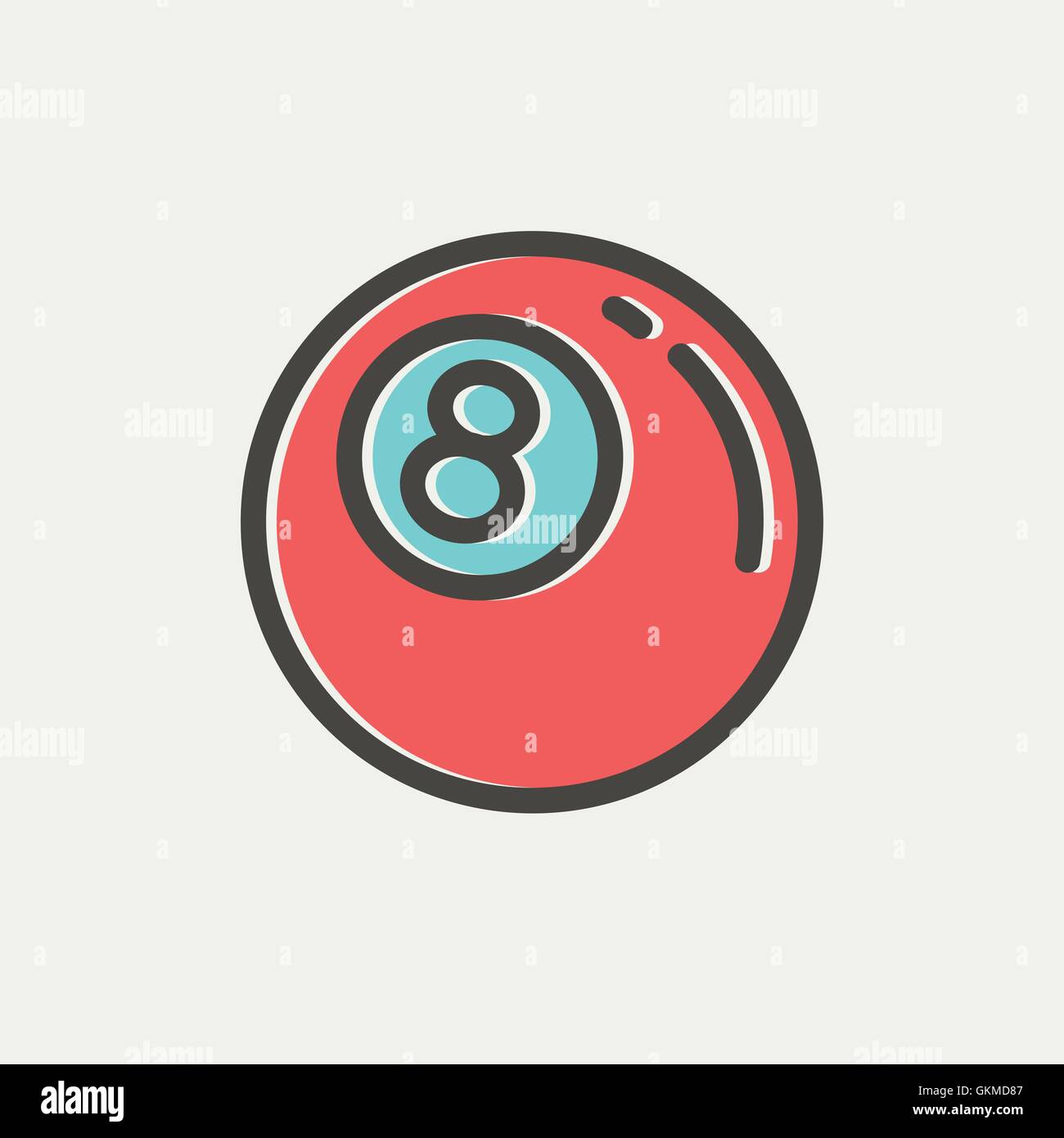 Snooker ball icon linear Stock Vector Images - Alamy