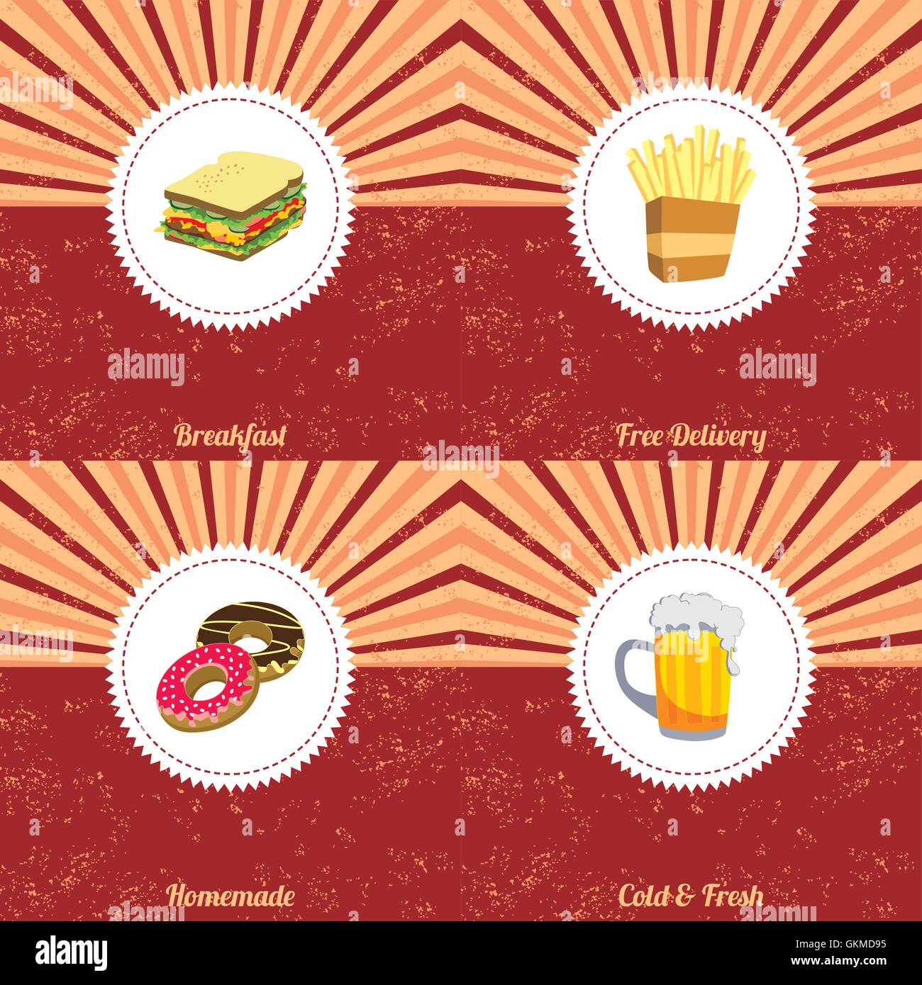 Old french food poster Stock Vector Images - Alamy