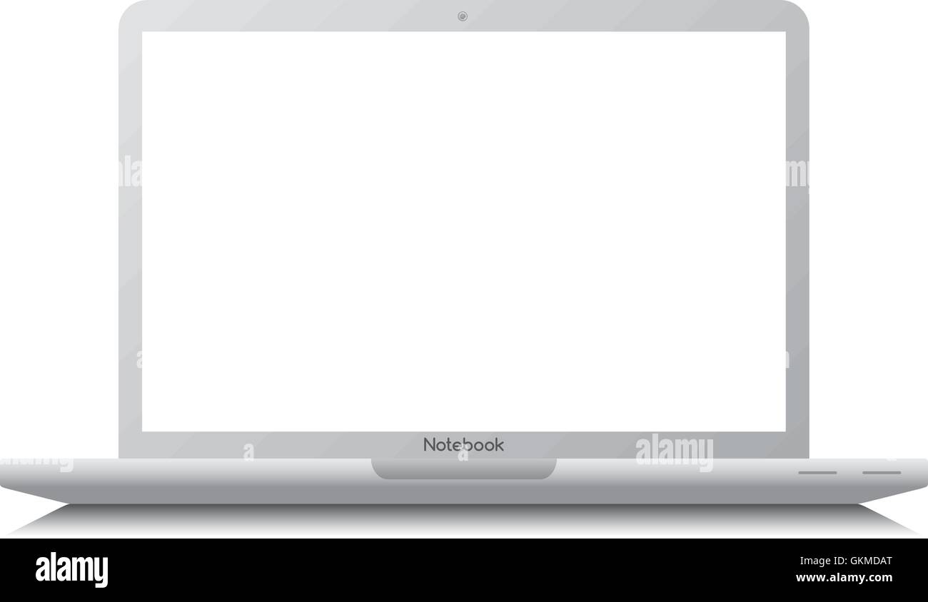 Open laptop on background Stock Vector Images - Alamy