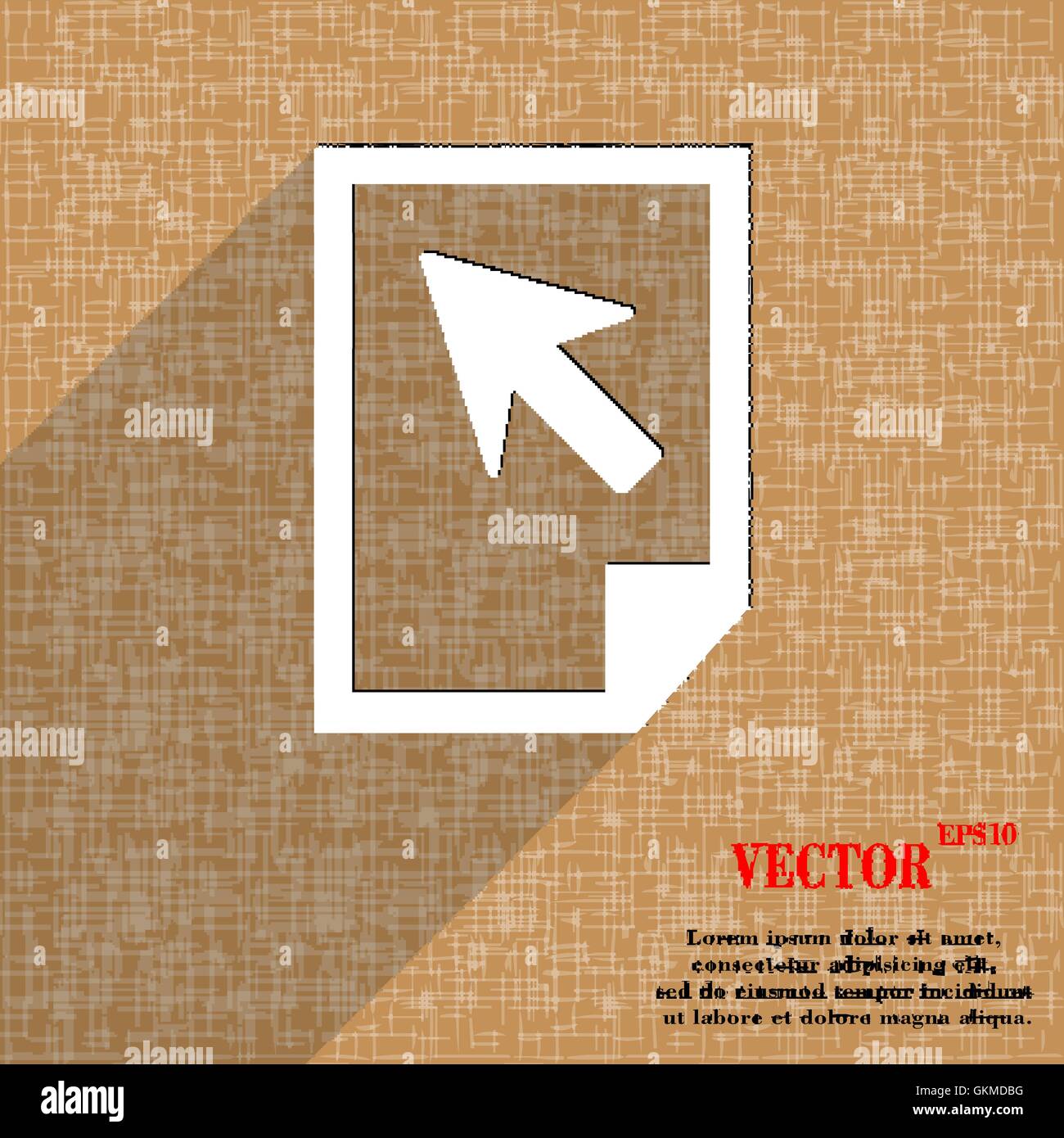 File document icon symbol Flat modern web design with long shadow and ...