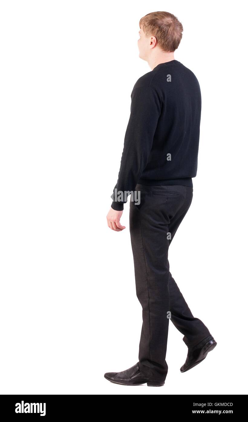 back view of walking business man Stock Photo - Alamy