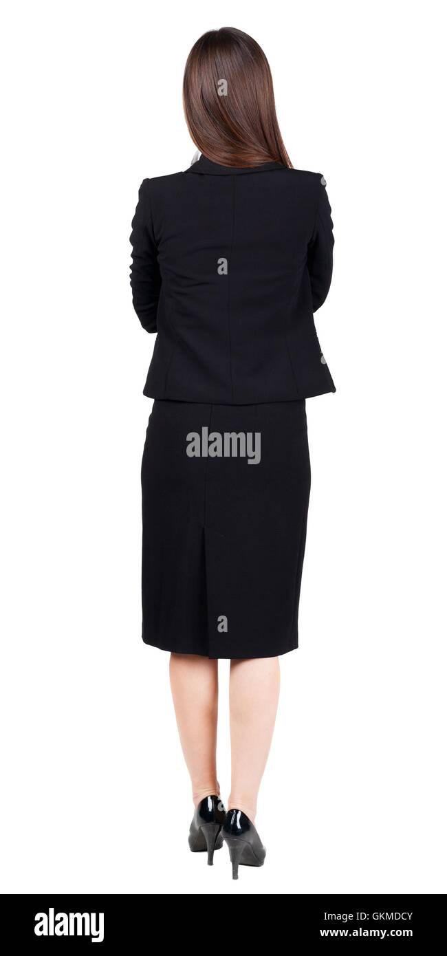 back view of thoughtful business woman contemplating Stock Photo - Alamy