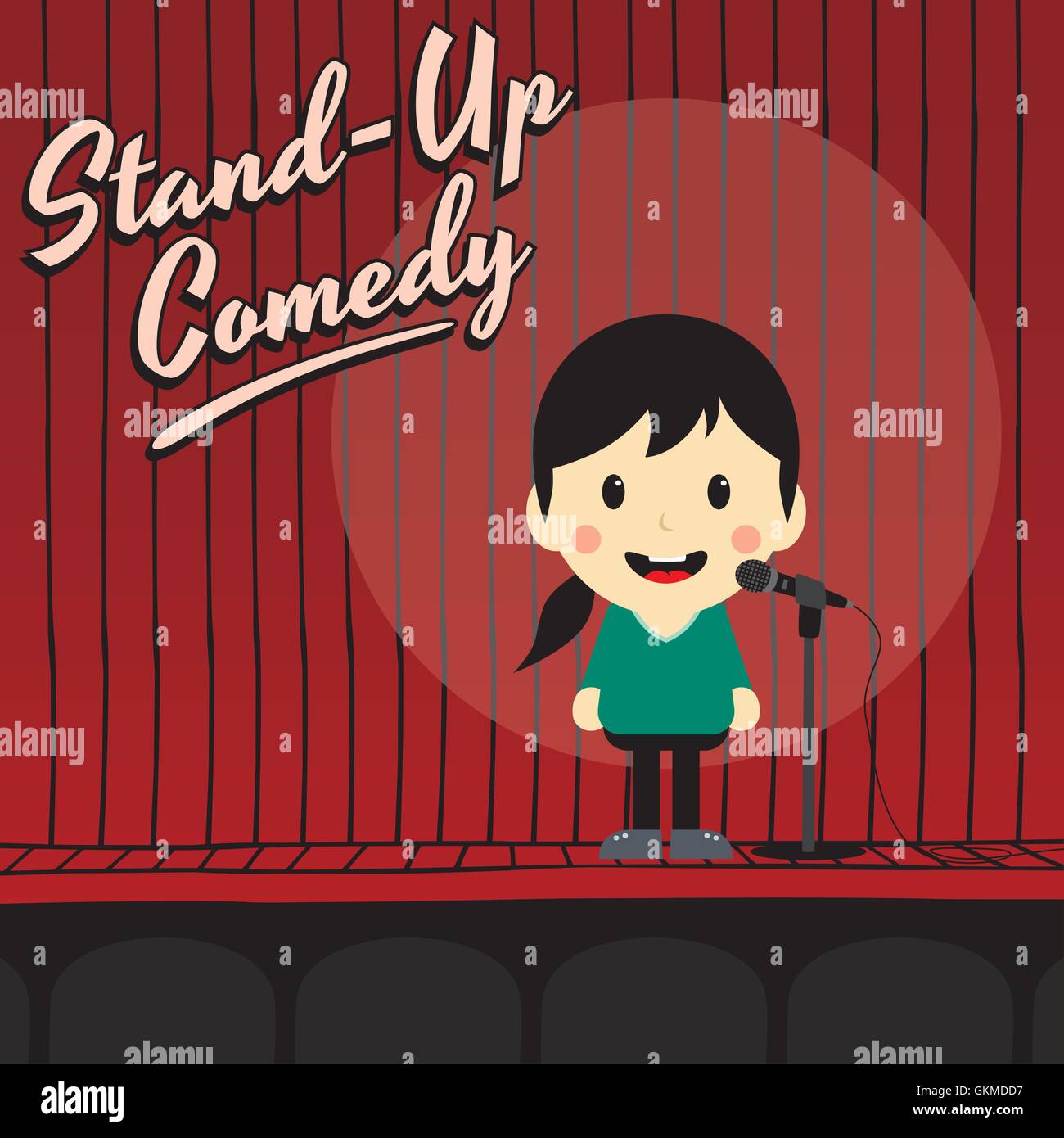 female stand up comedian cartoon character Stock Vector Image & Art - Alamy
