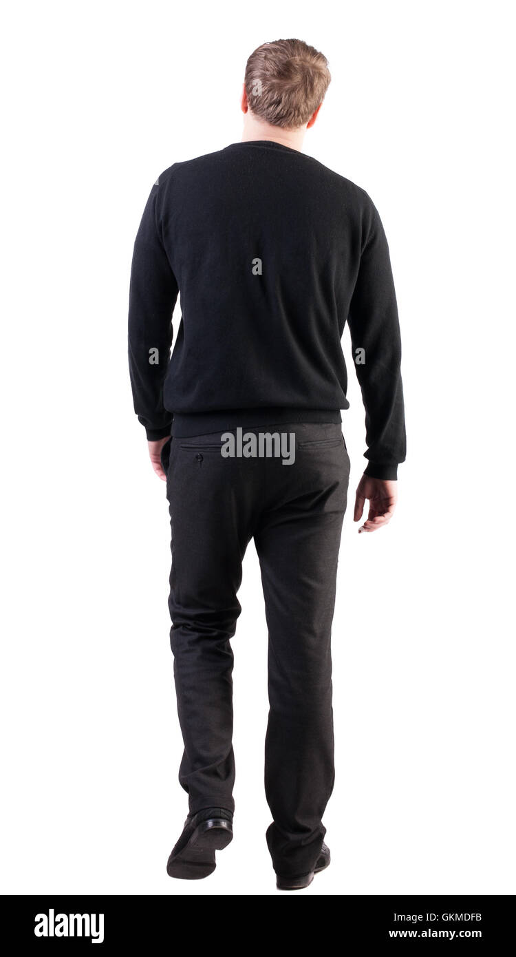 back view of walking business man Stock Photo - Alamy