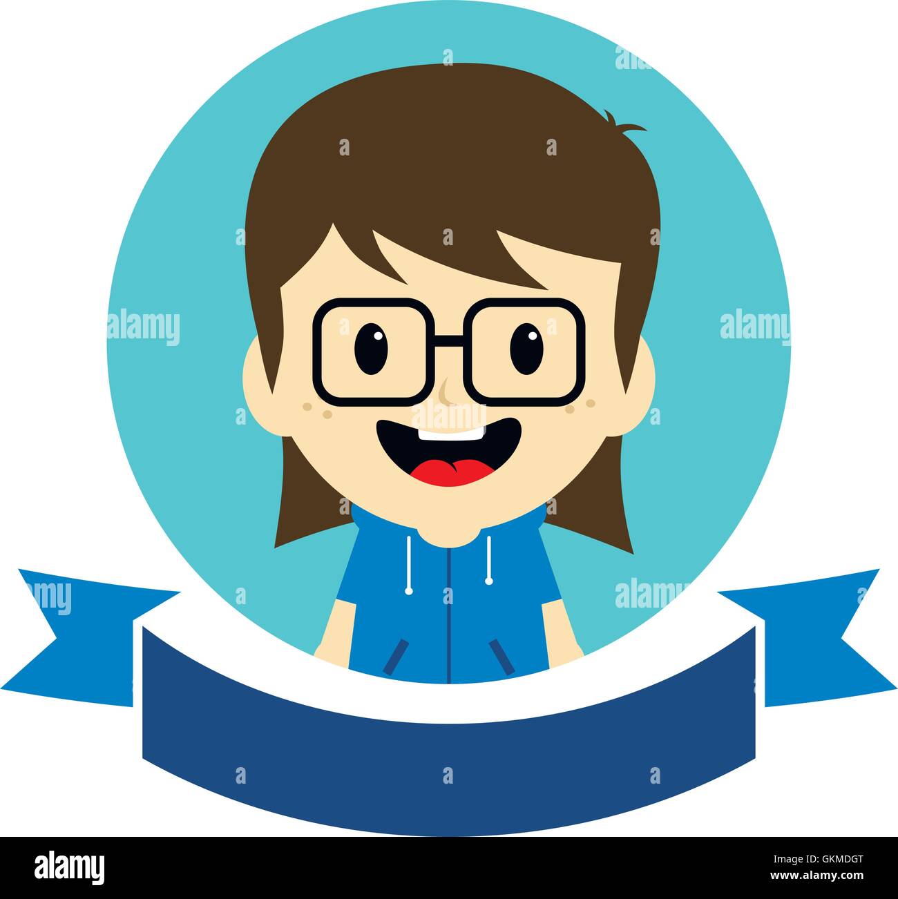 adorable boy cartoon character label Stock Vector Image & Art - Alamy