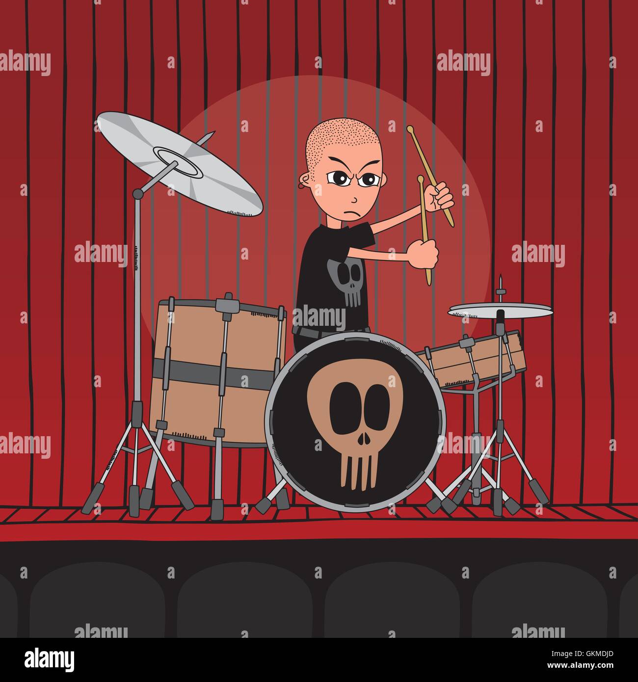 live band boy cartoon character Stock Vector Image & Art - Alamy