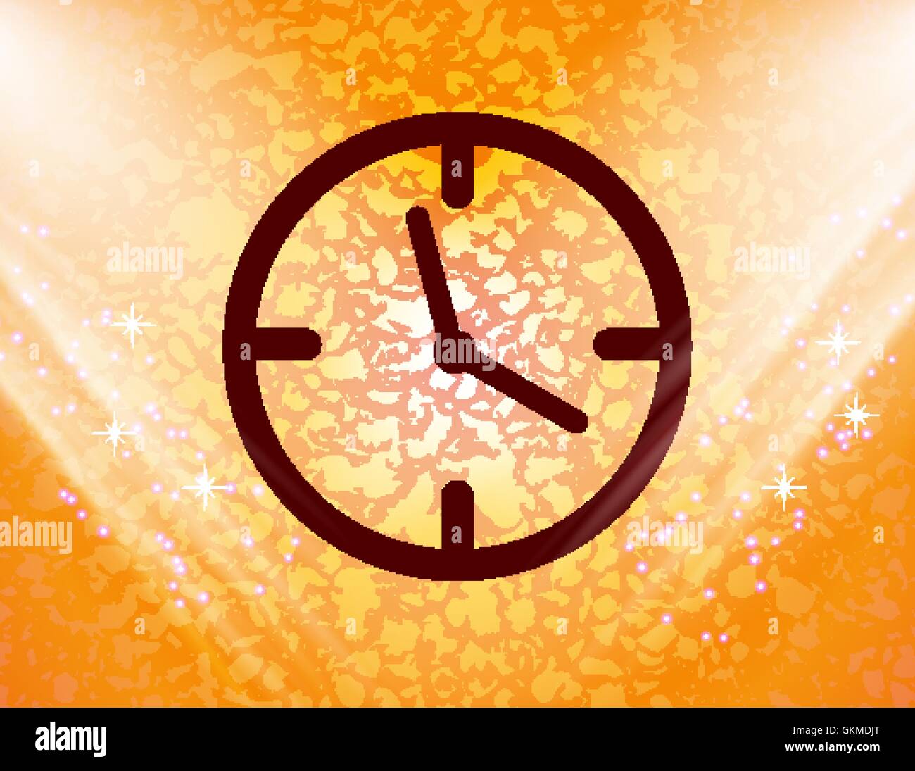Clock time icon symbol Flat modern web design with long shadow and ...