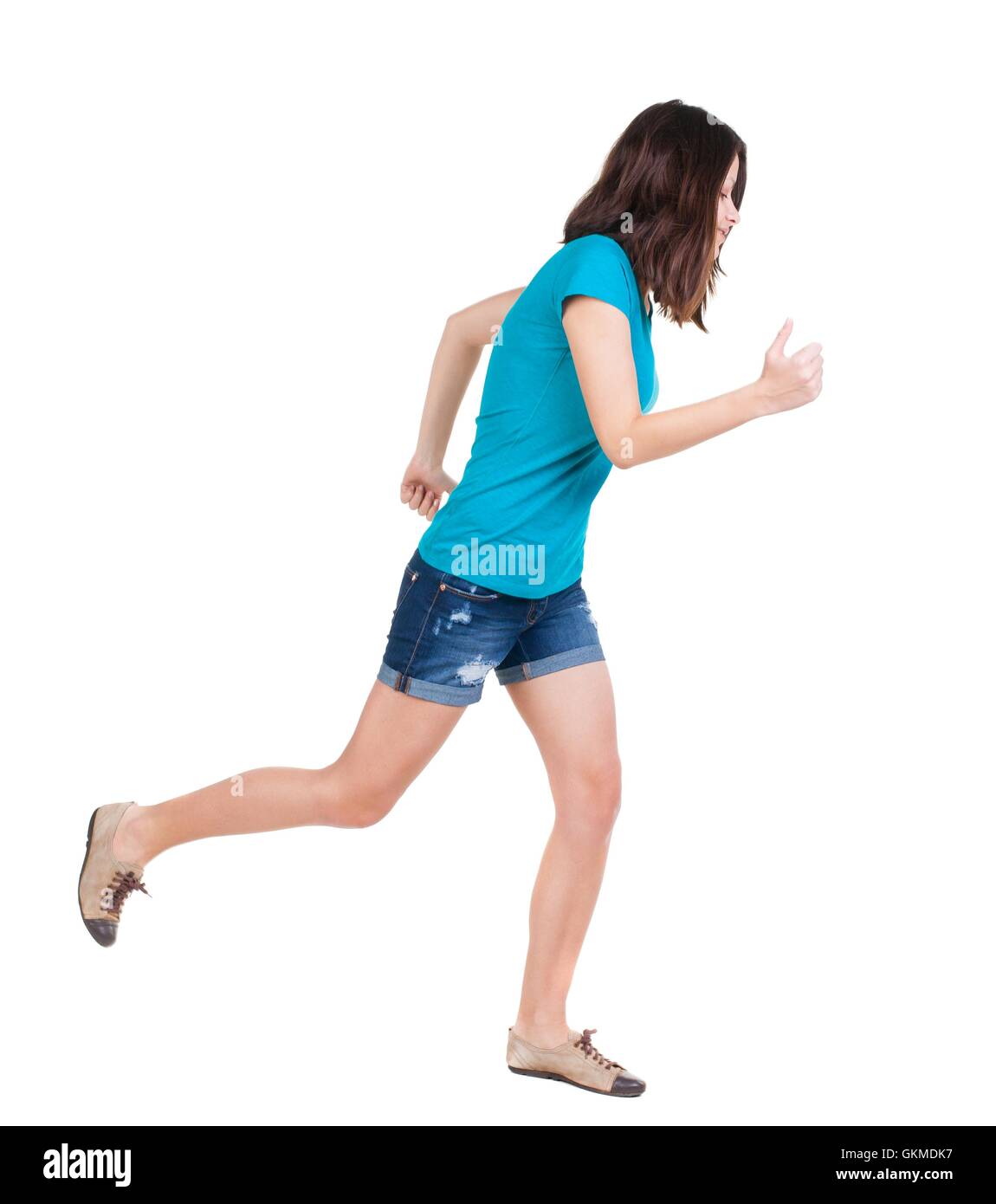 back view of running woman Stock Photo - Alamy