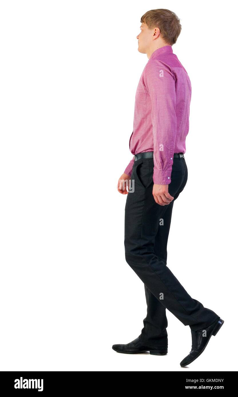 back view of walking business man Stock Photo - Alamy