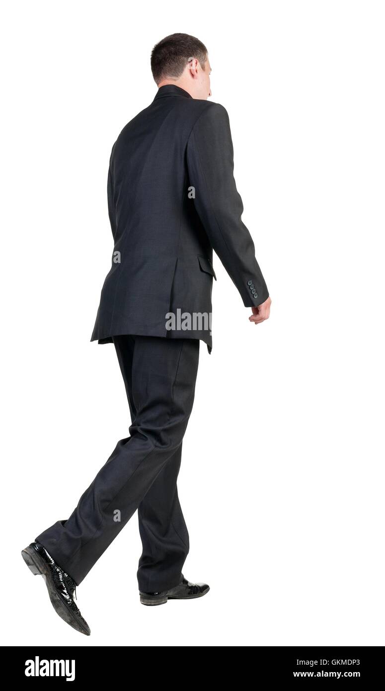 back view of walking business man Stock Photo - Alamy