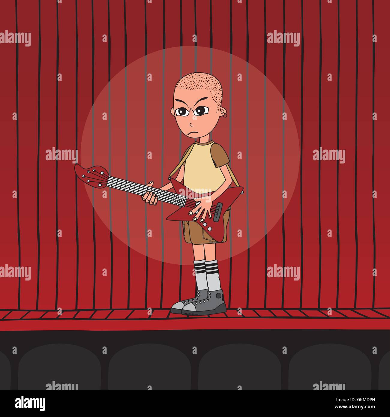 live band boy cartoon character Stock Vector Image & Art - Alamy