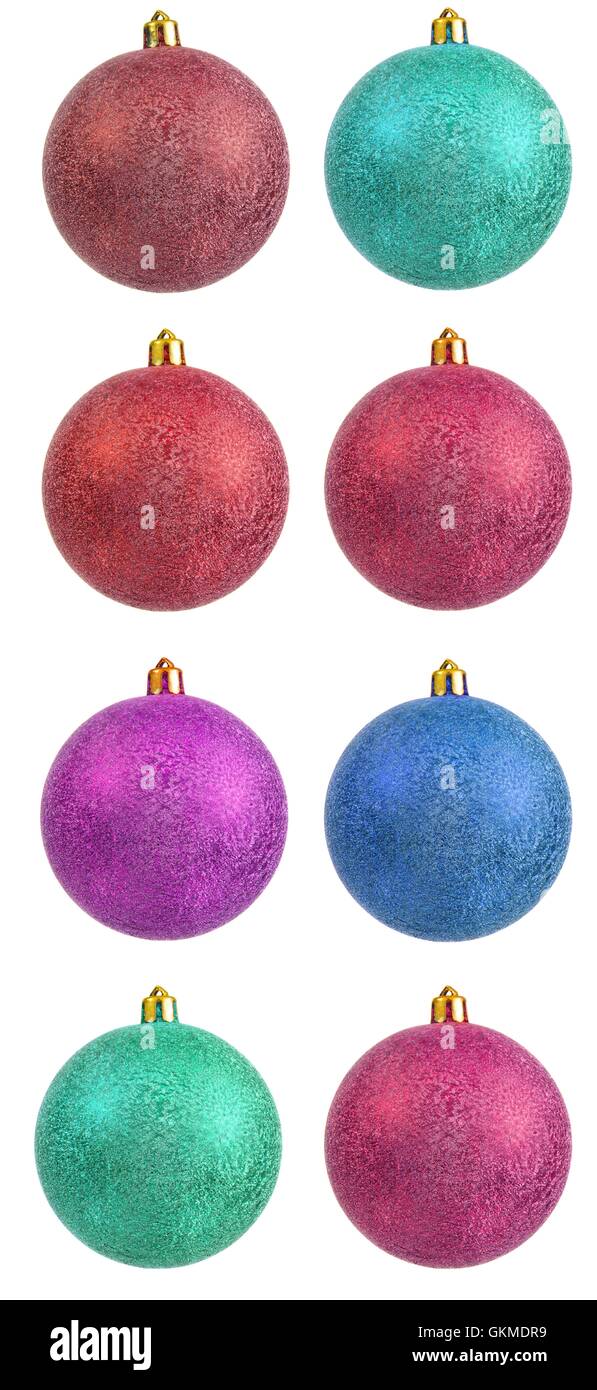 collection of colored christmas ornament Stock Photo - Alamy