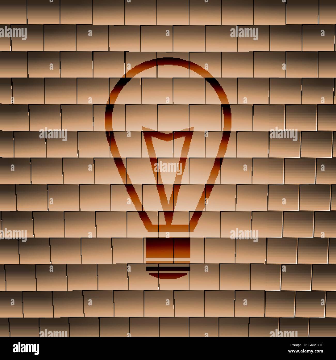 Light lamp icon symbol Flat modern web design with long shadow and ...