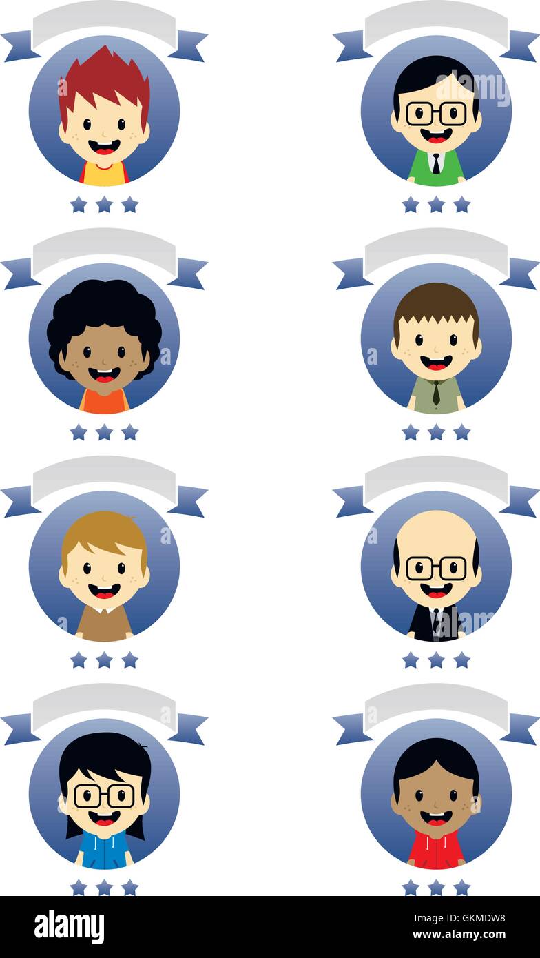 adorable boy cartoon character label Stock Vector Image & Art - Alamy