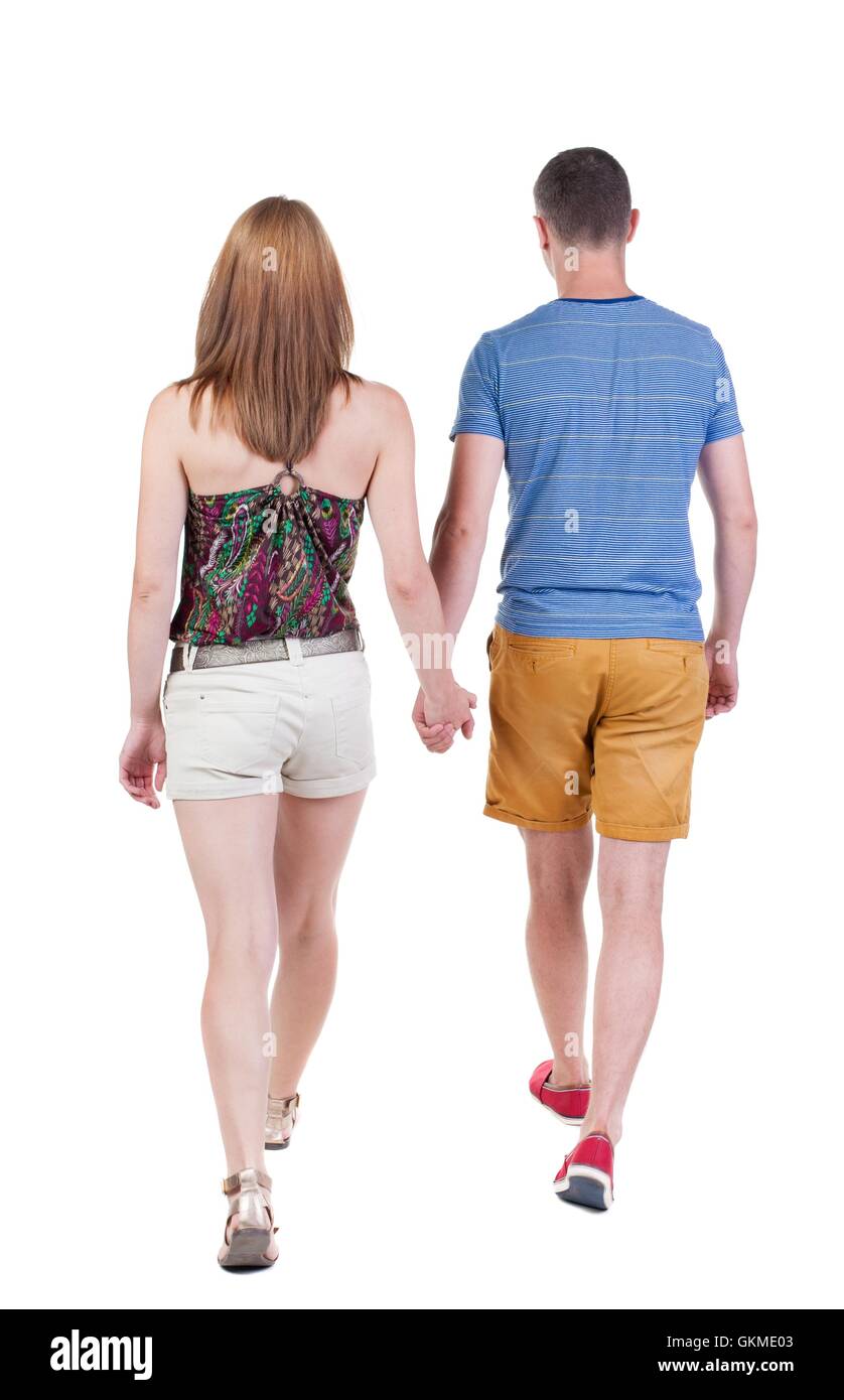Back view going couple Stock Photo - Alamy