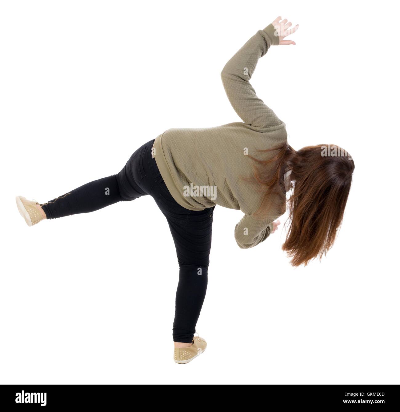 Arms behind back back view Cut Out Stock Images & Pictures - Alamy