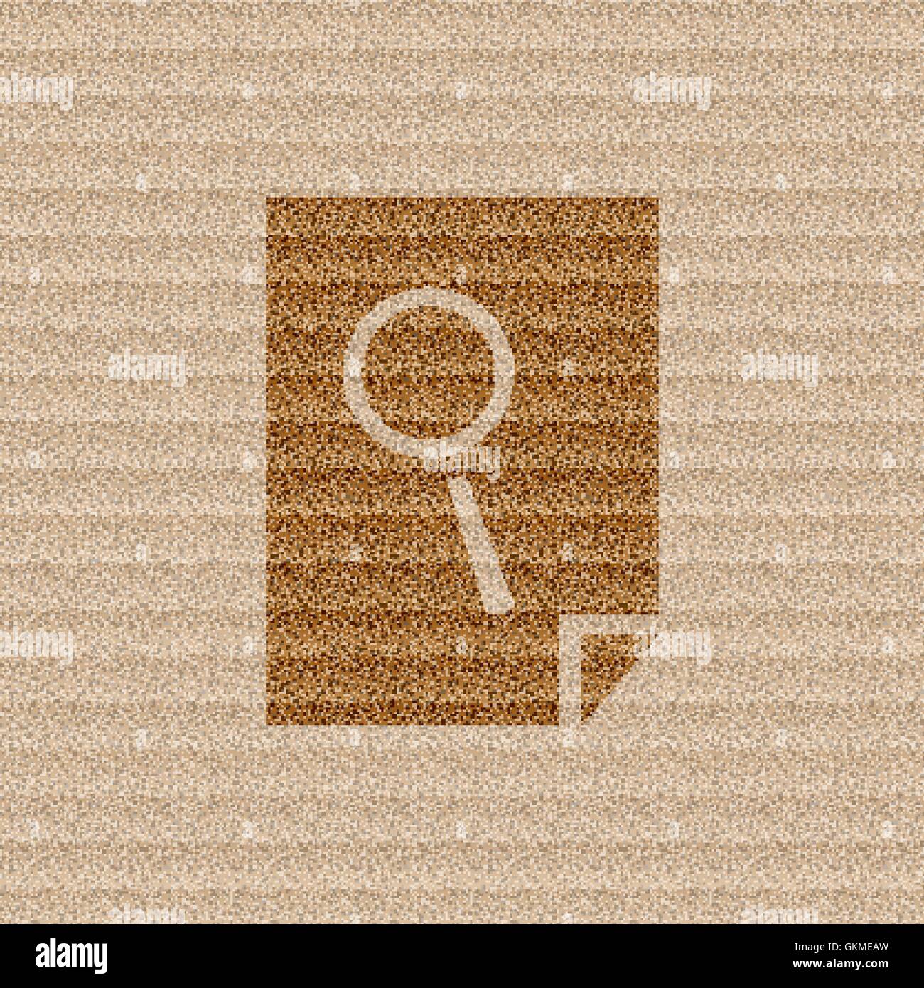 Search in file icon symbol Flat modern web design with long shadow and ...