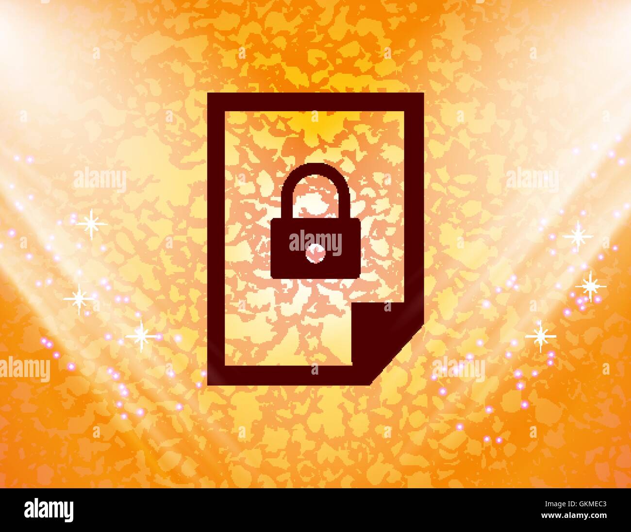 file locked icon symbol Flat modern web design with long shadow and ...
