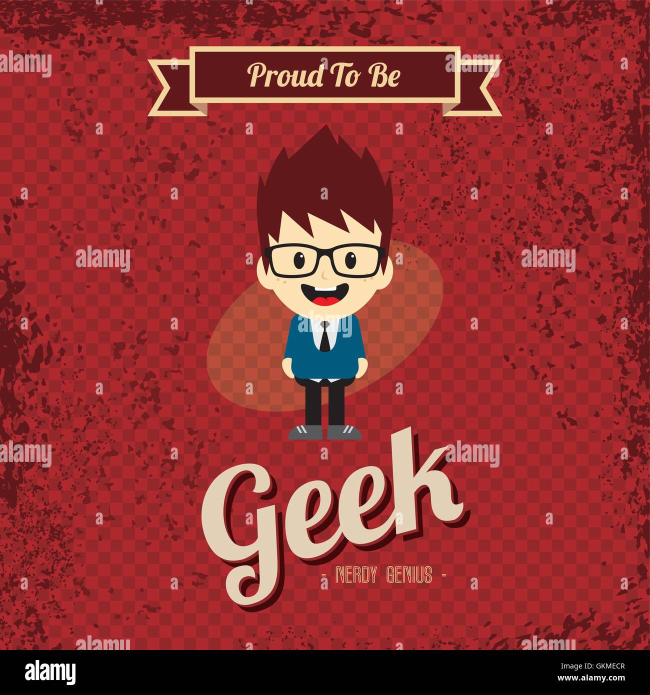 Geek cartoon nerd character hi-res stock photography and images - Alamy