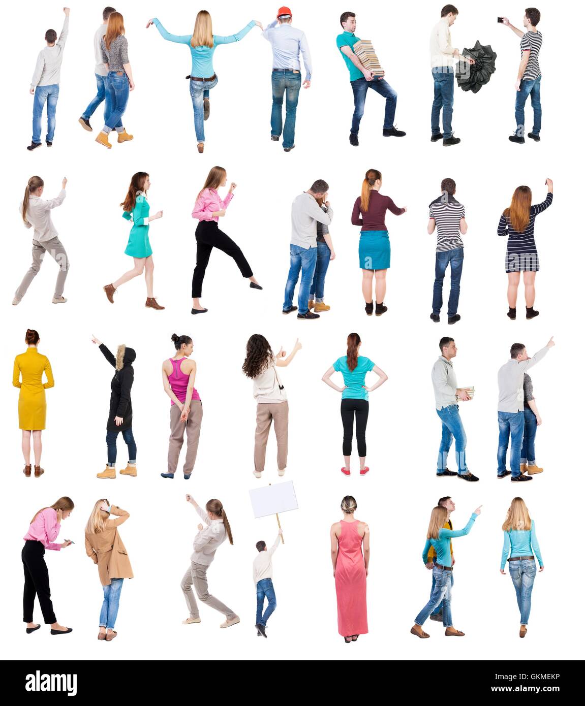 Collection Back view people Stock Photo - Alamy