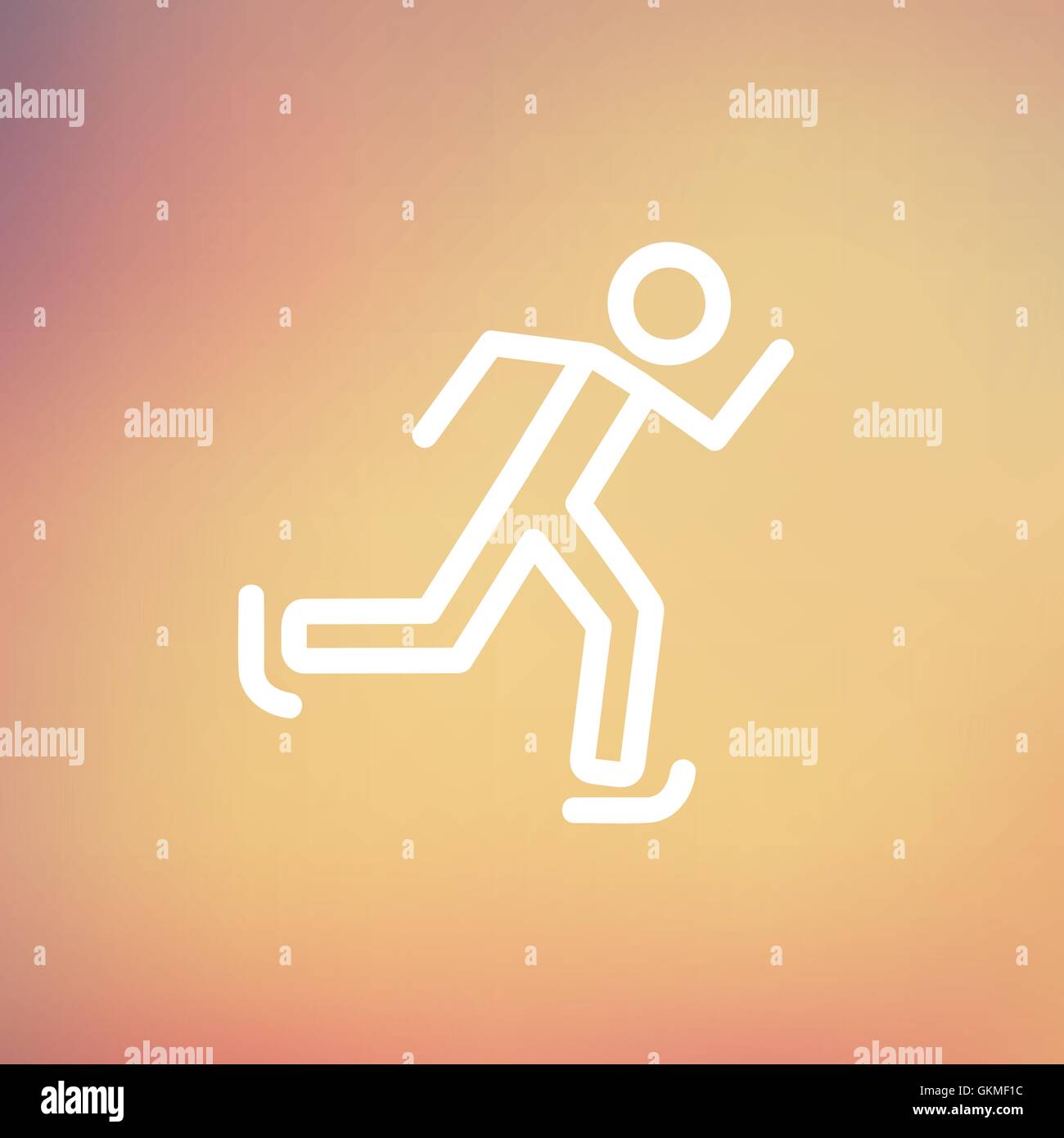Marathon endurance training running man Stock Vector Images - Alamy