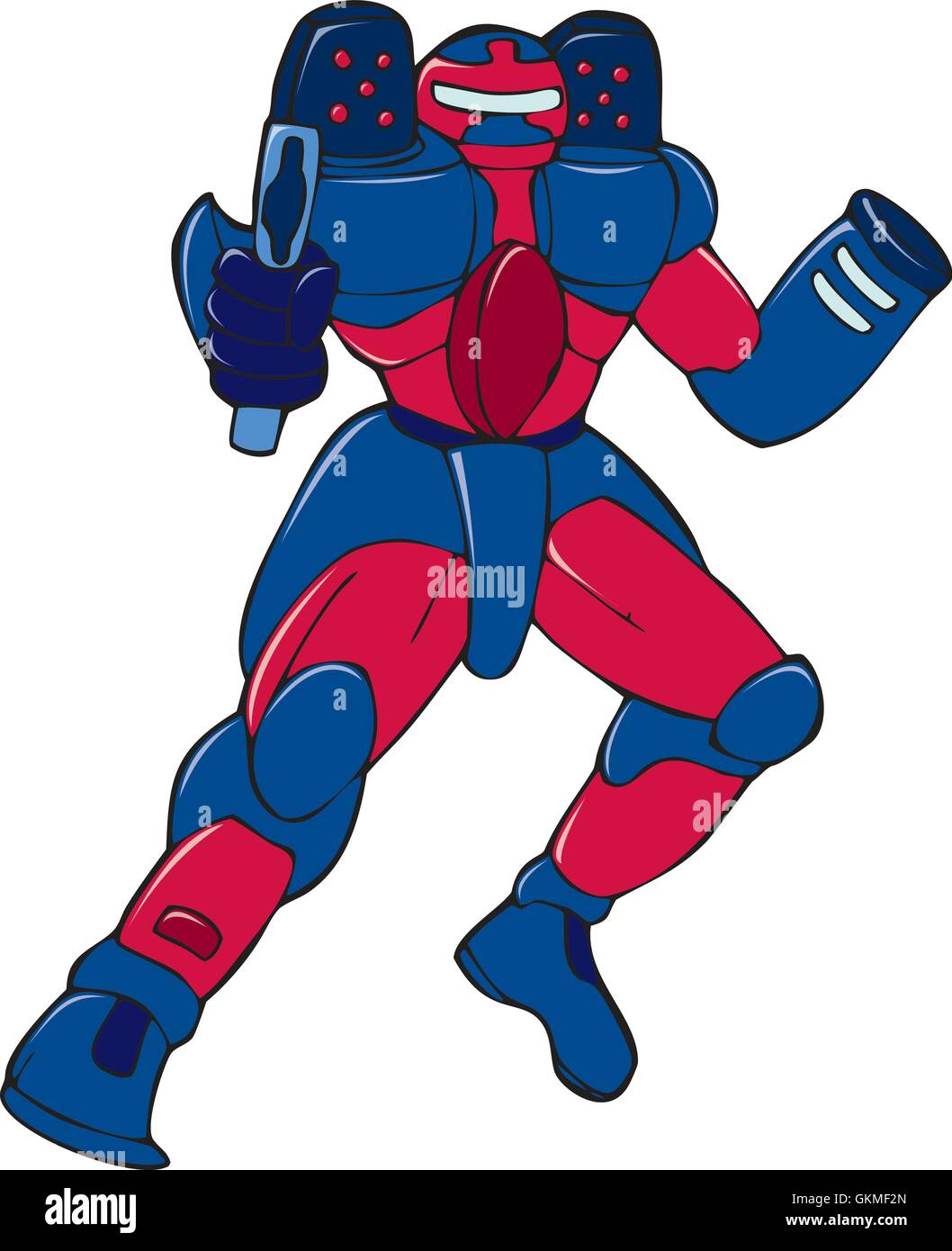 Mecha Robot Aiming Gun Isolated Stock Vector Image & Art - Alamy