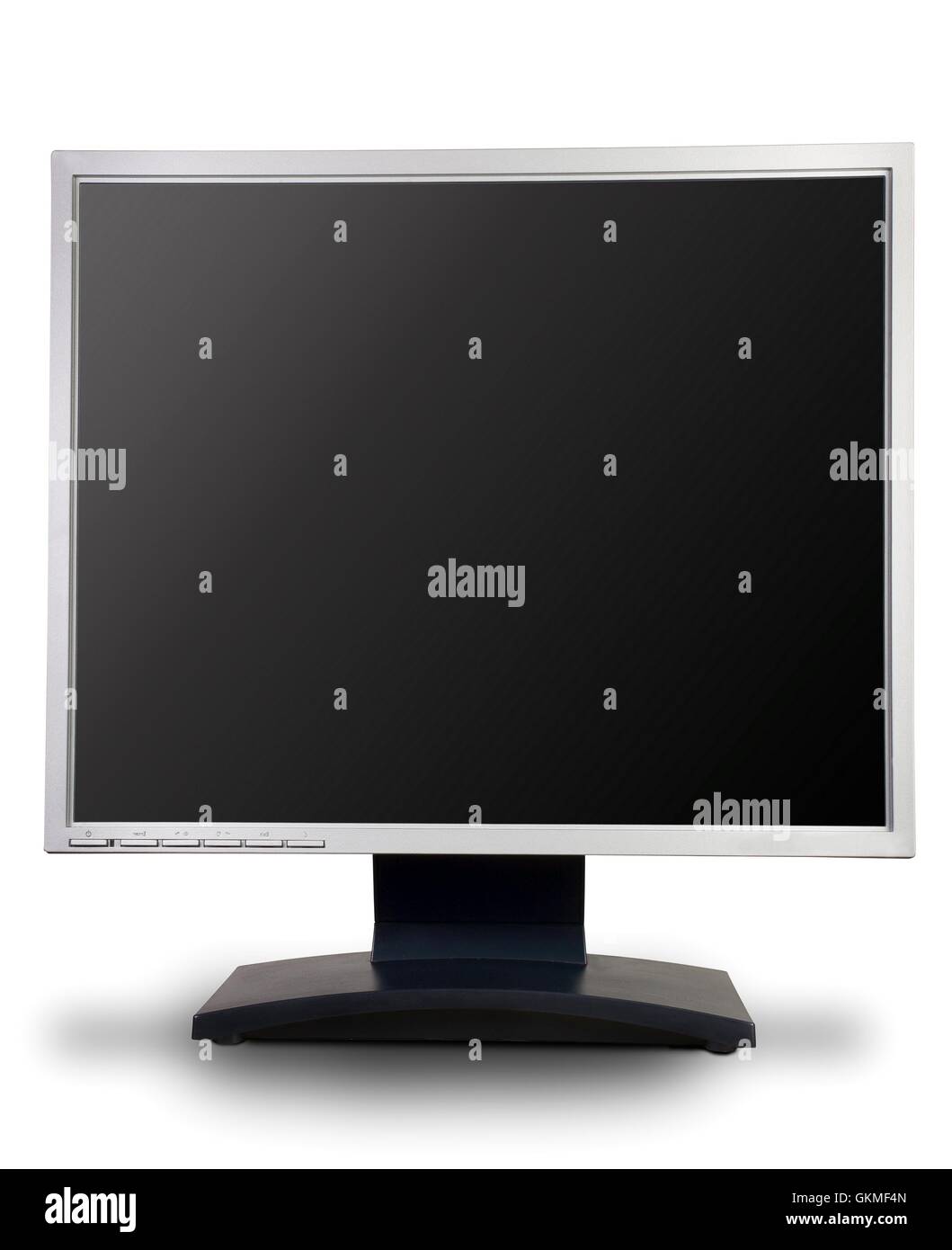 One computer LCD monitor with black screen Stock Photo - Alamy
