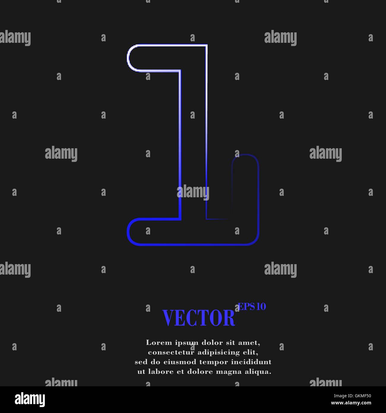 number one icon symbol Flat modern web design with long shadow and ...