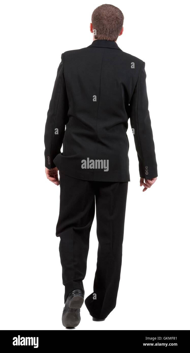 back view of going business man Stock Photo - Alamy