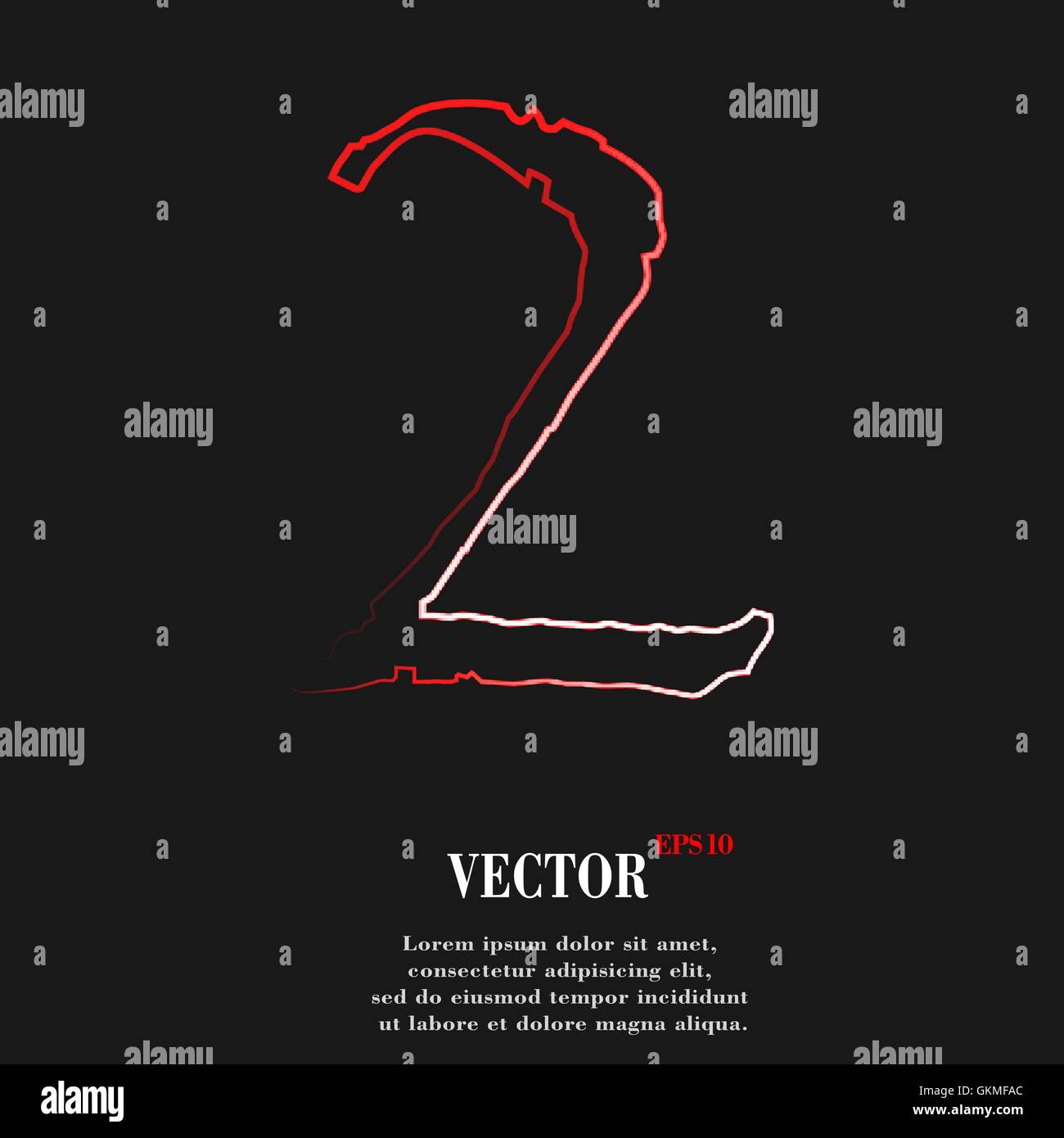 Number 2 badge Stock Vector Images - Alamy