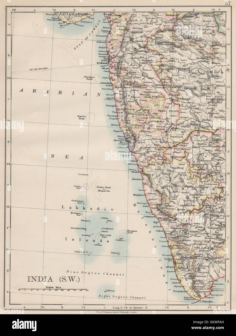 British india sw bombay malabar coast hi-res stock photography and ...