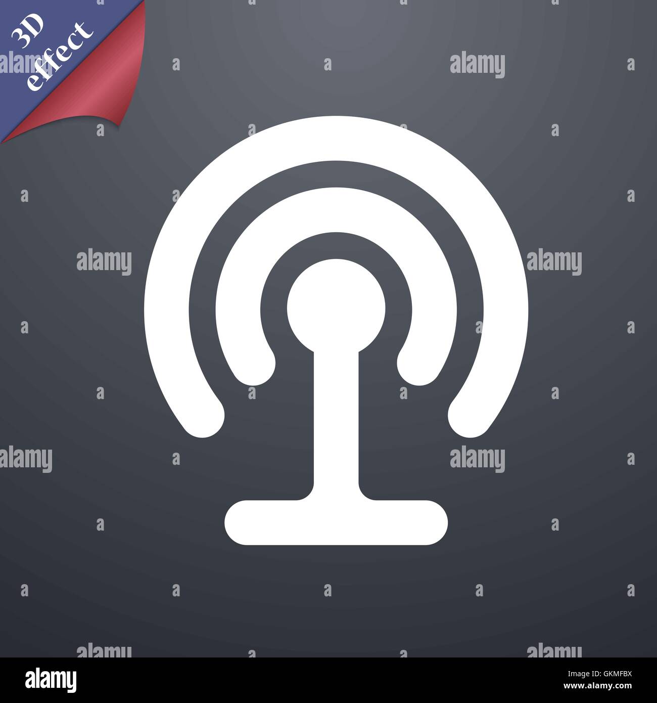 Wifi icon symbol. 3D style. Trendy, modern design with space for your ...