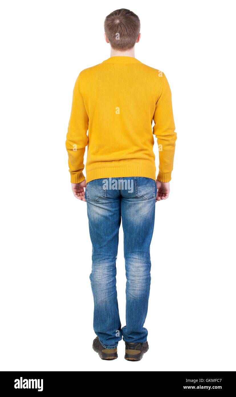 Back view of man in jeans Stock Photo - Alamy