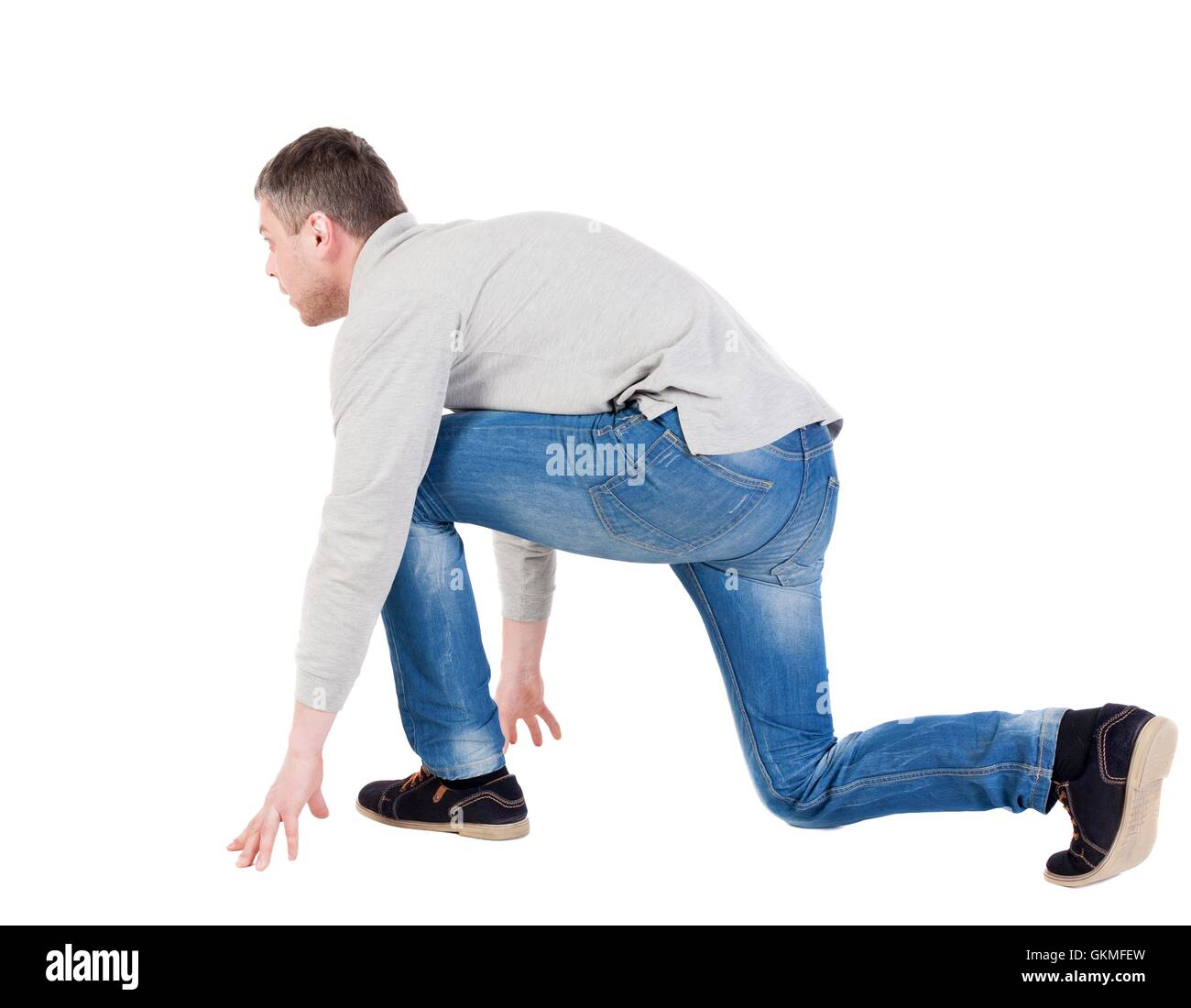 Race walking rear view Cut Out Stock Images & Pictures - Alamy