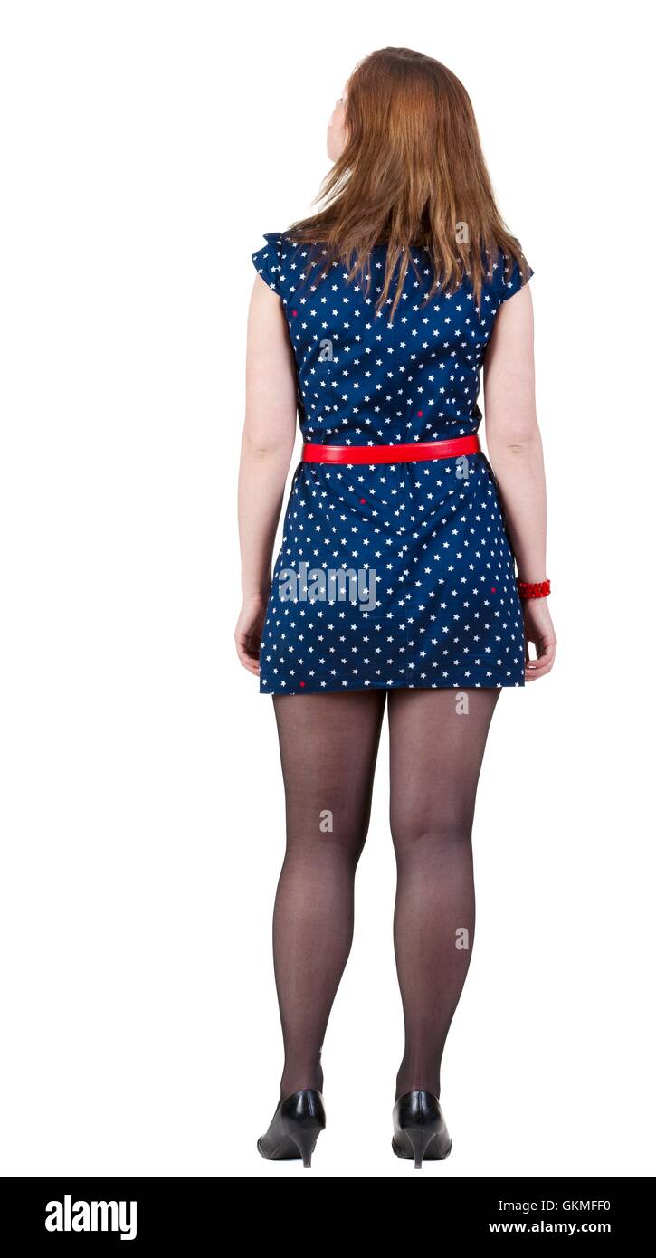 back view of standing beautiful woman Stock Photo - Alamy