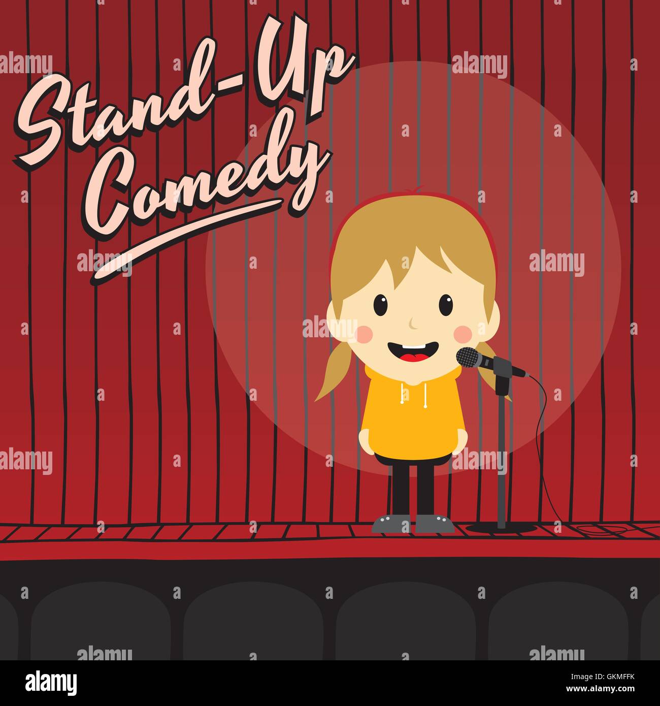 female stand up comedian cartoon character Stock Vector Image & Art - Alamy