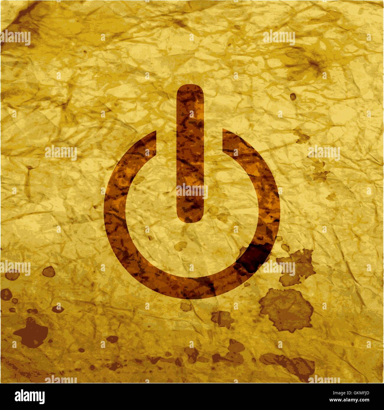 Power icon symbol Flat modern web design with long shadow and space for ...