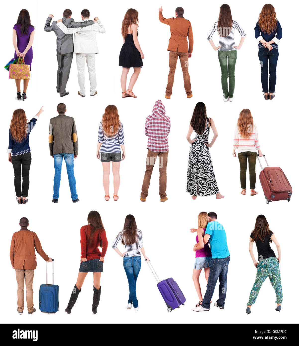 Collection Back view people Stock Photo - Alamy