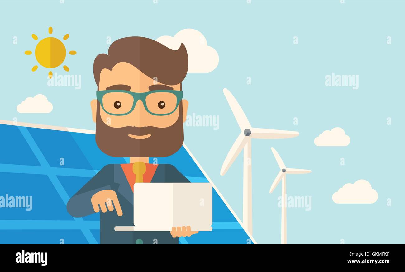 Cartoon illustration energy solar panel hi-res stock photography and ...