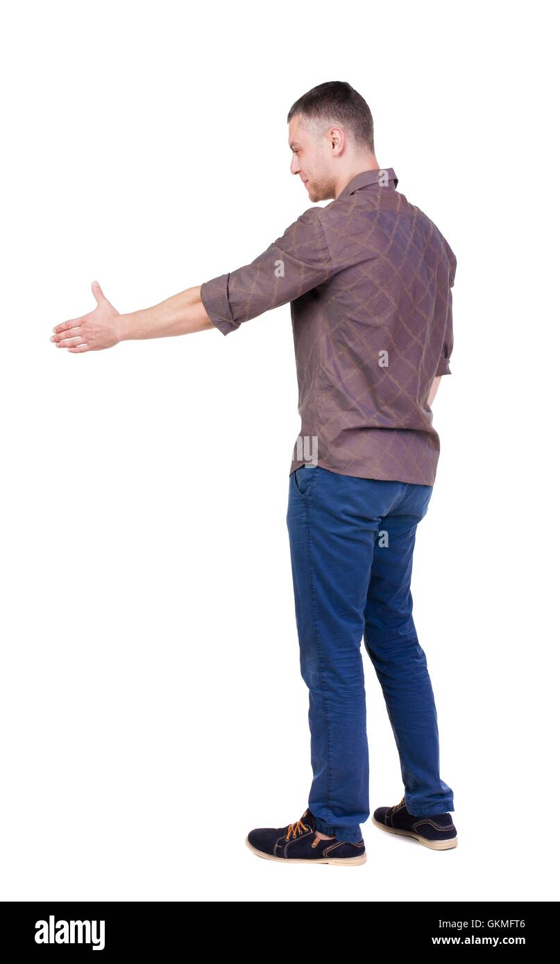 Back view elegant man in Cut Out Stock Images & Pictures - Alamy